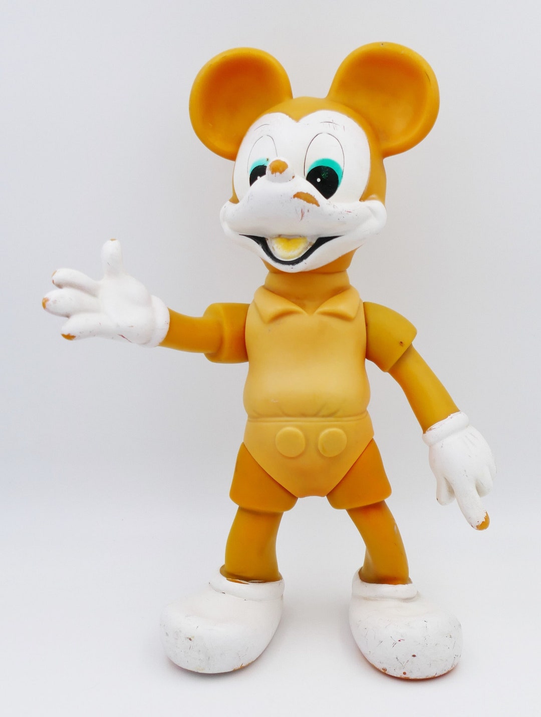 1960's Walt Disney Mickey Mouse Ledraplastic Type Rubber Figurine - Etsy