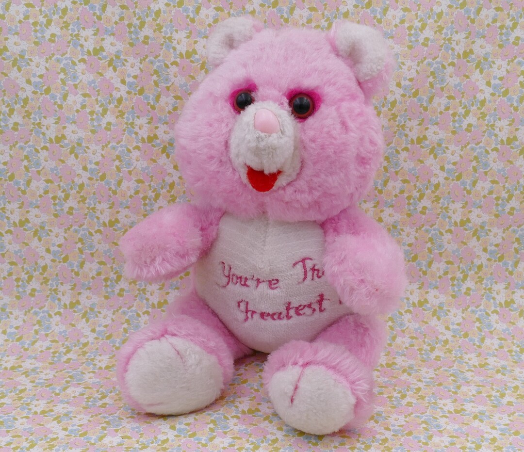 1980's Clone Care Bear Soft Toy 'you're the Greatest' Fun World Taiwan ...