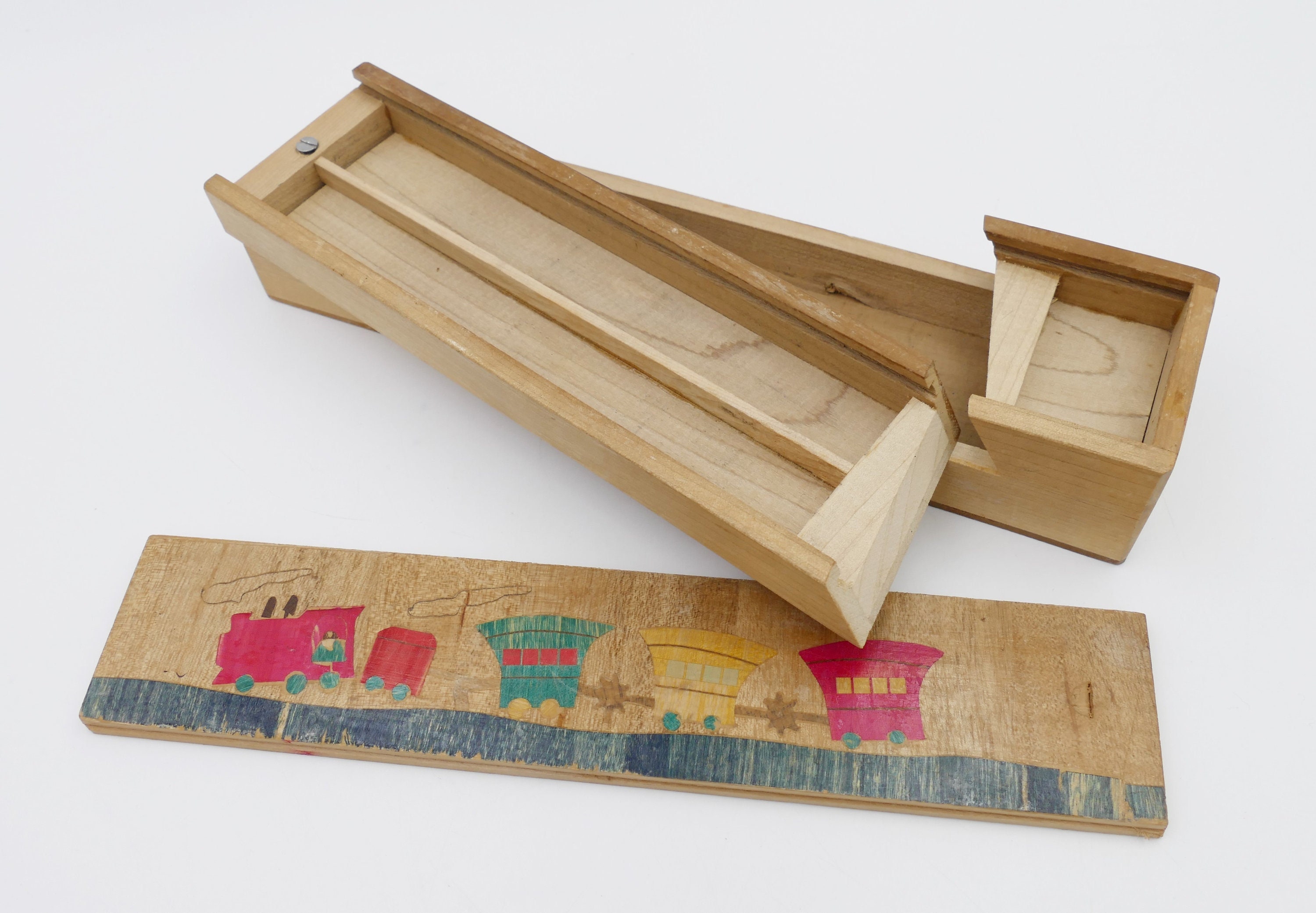 Sliding pencil box store