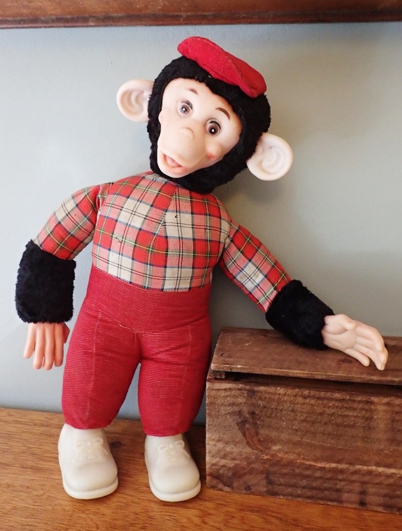 Rushton Zippy Type Rubber Face Monkey Chimp Soft Toy - Etsy