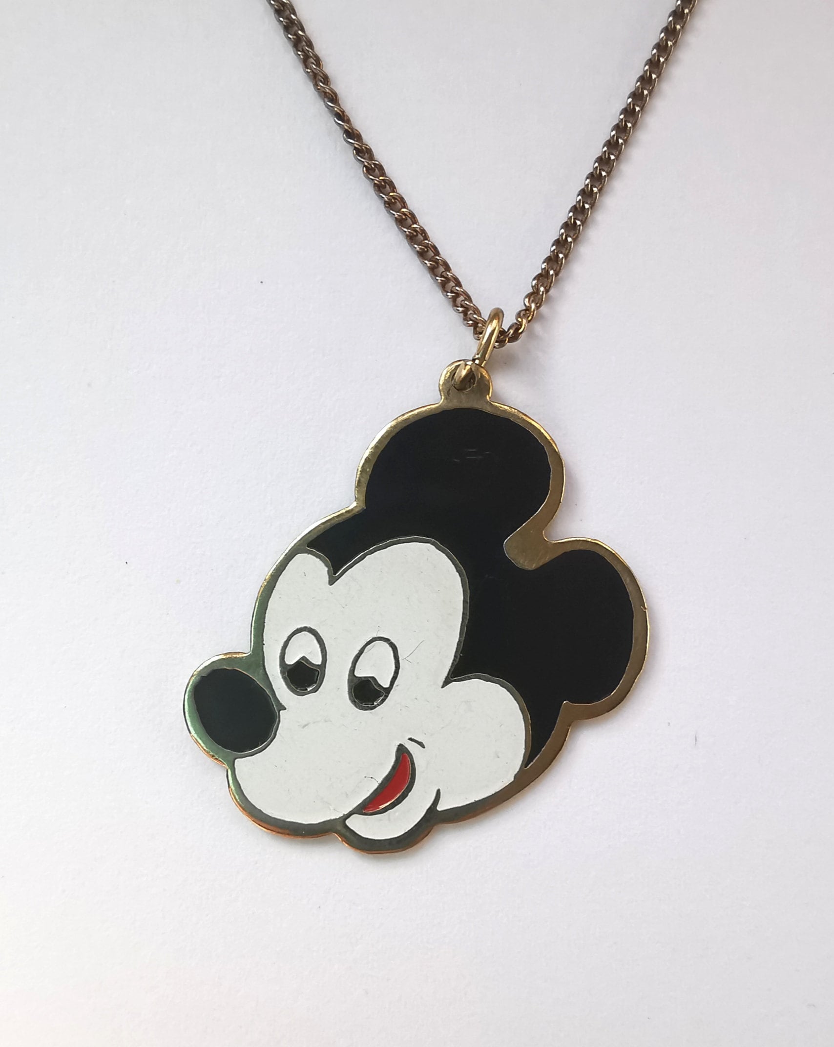 Mickey Mouse Vintage Metal Pendant Necklace Walt Disney - Etsy Ireland
