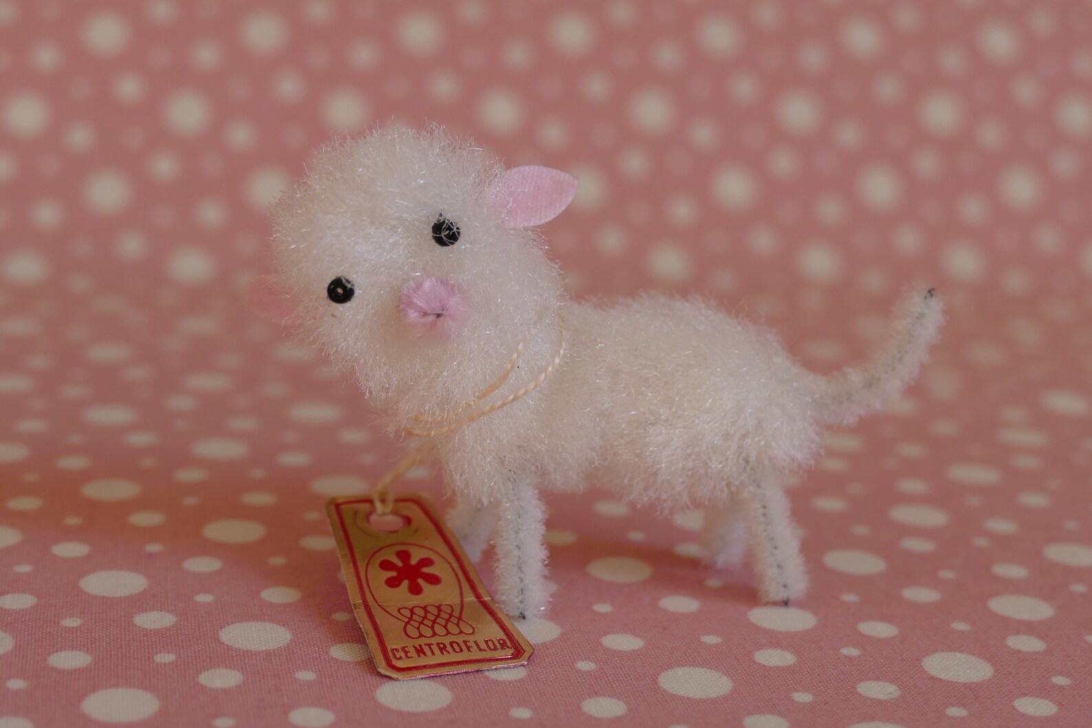 Vintage Chenille Sheep Lamb Decorations | Pipe Cleaner Animals ...