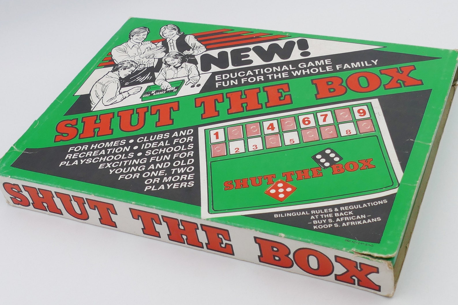 Vintage 1960's Shut the Box Dice Game Canoga Batten Down the Hatches ...