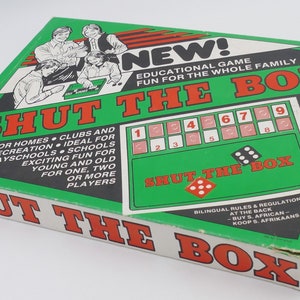 Vintage 1960's Shut the Box Dice Game Canoga Batten Down the Hatches ...
