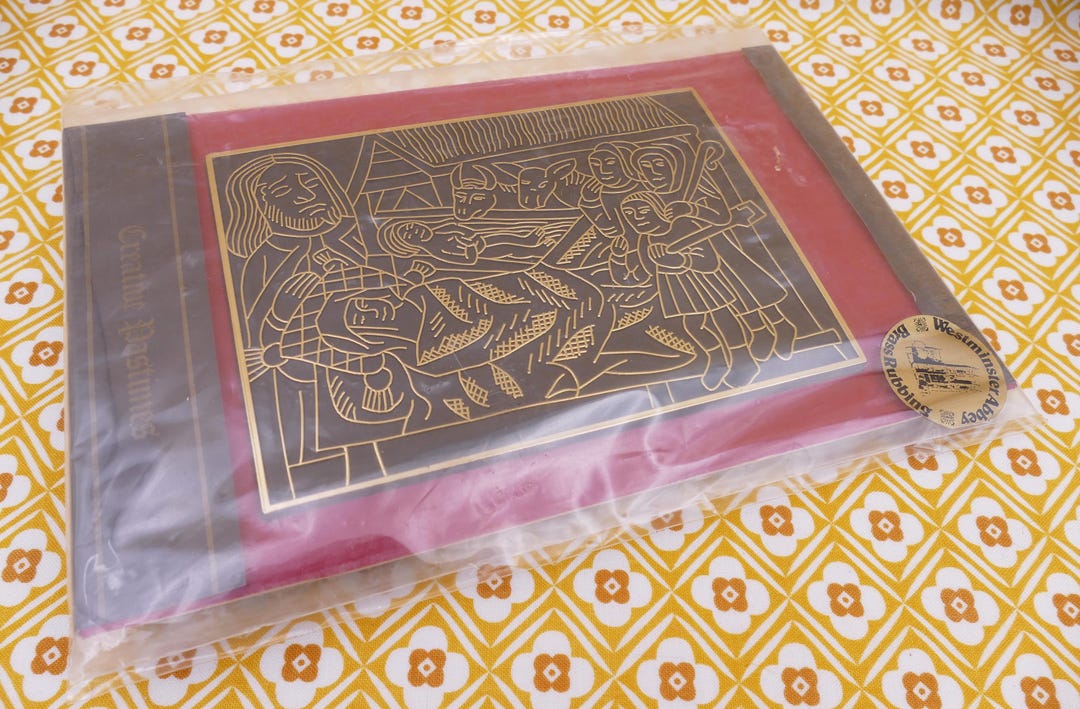 Vintage 1978 Miniature Wax Rubbing Kit Creative Pastimes Nativity Scene ...