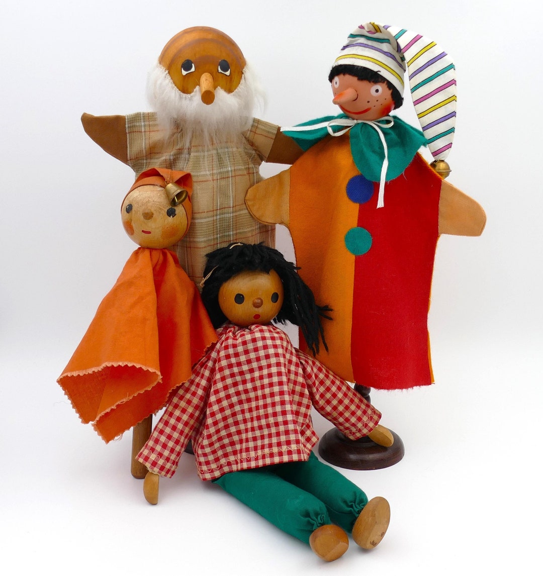 Vintage Wooden Puppet Pinocchio Puppet Stick Puppet Wooden Doll Lot - Etsy