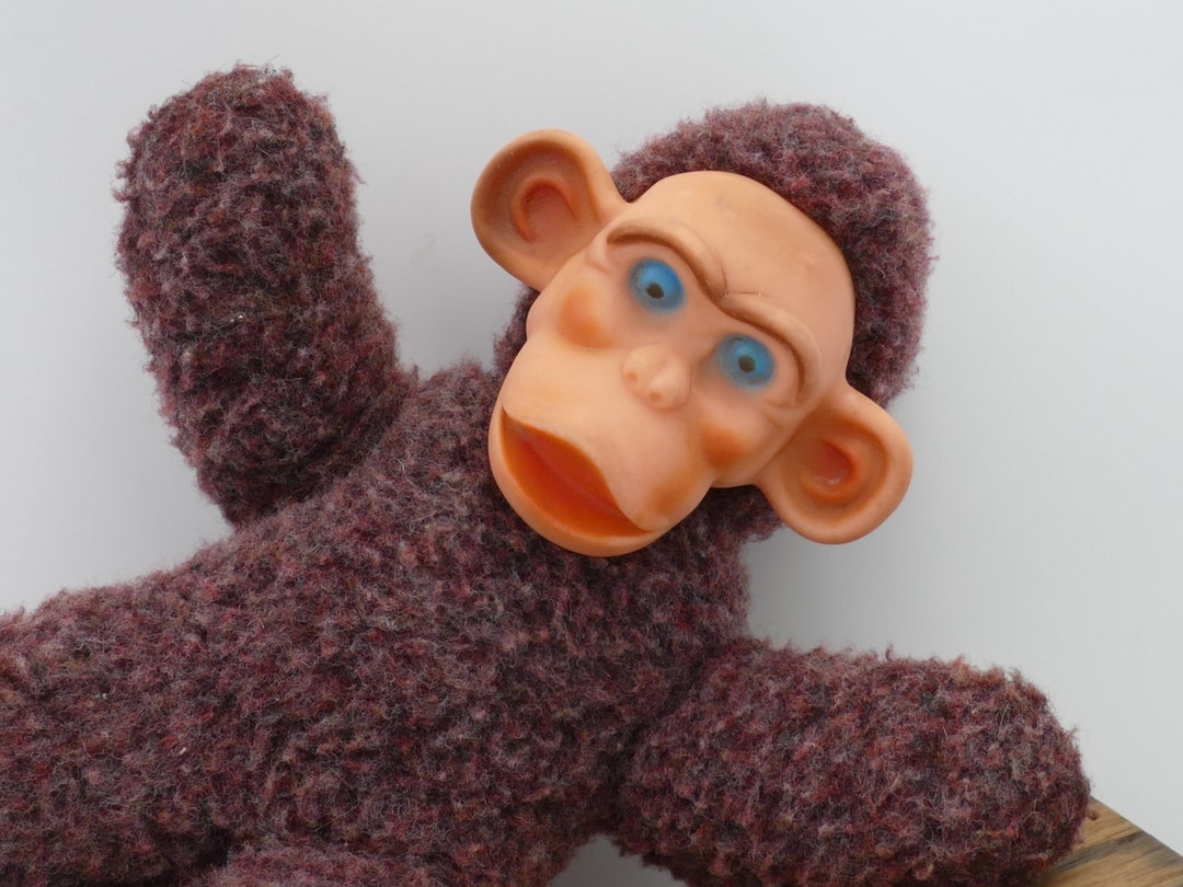 Rubber Face Monkey Ape Chimp Soft Toy Vintage - Etsy