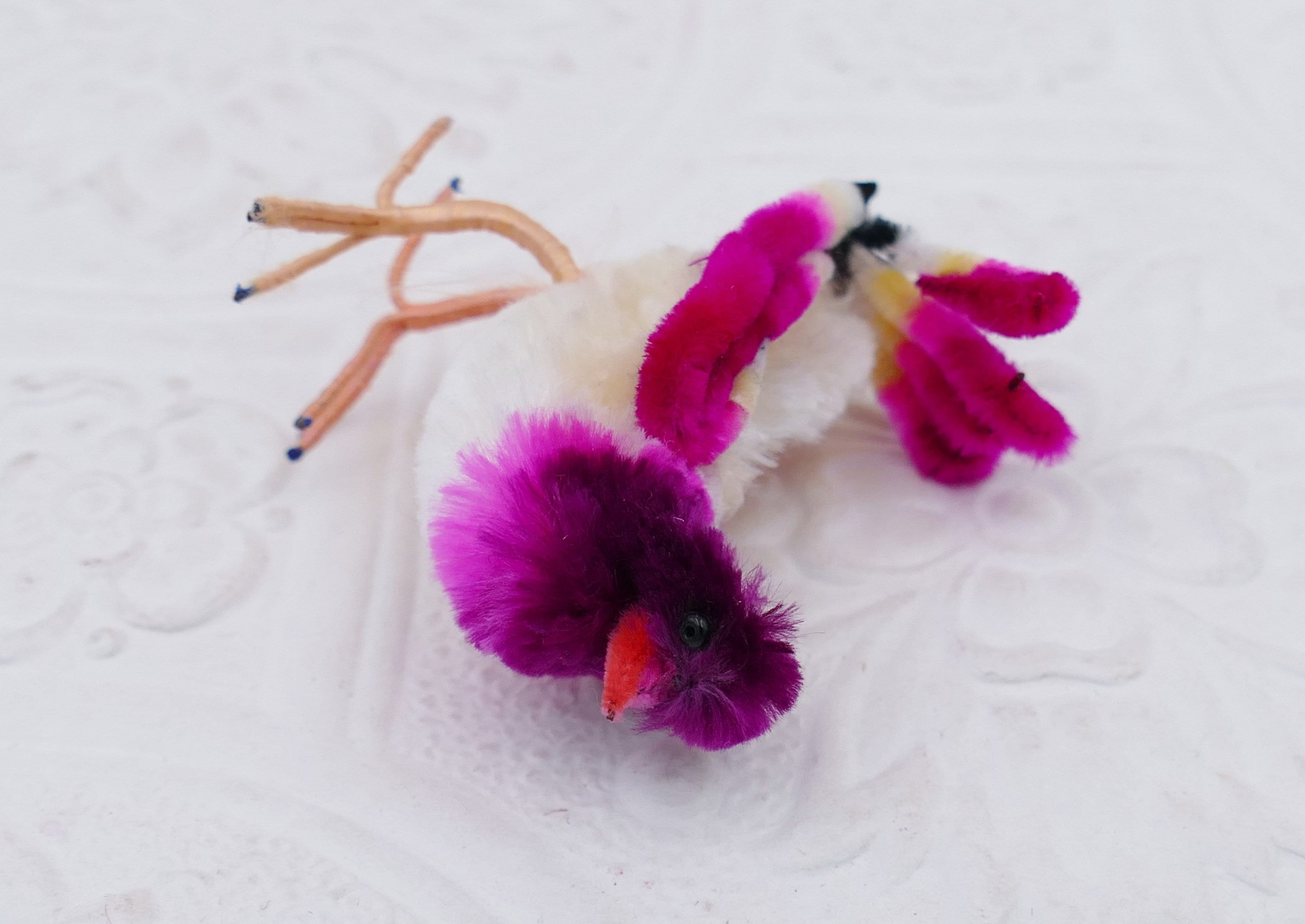 Vintage 1960's Chenille Pipe Cleaner Bird Decoration - Etsy