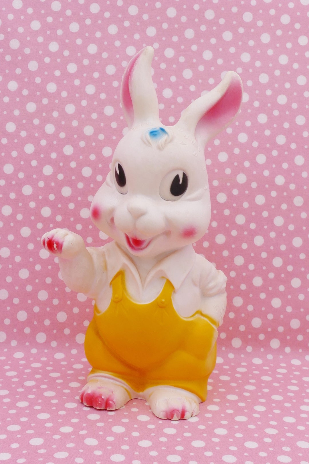 1960's Vintage Large Size Bunny Rabbit Rubber Squeaky Toy - Etsy