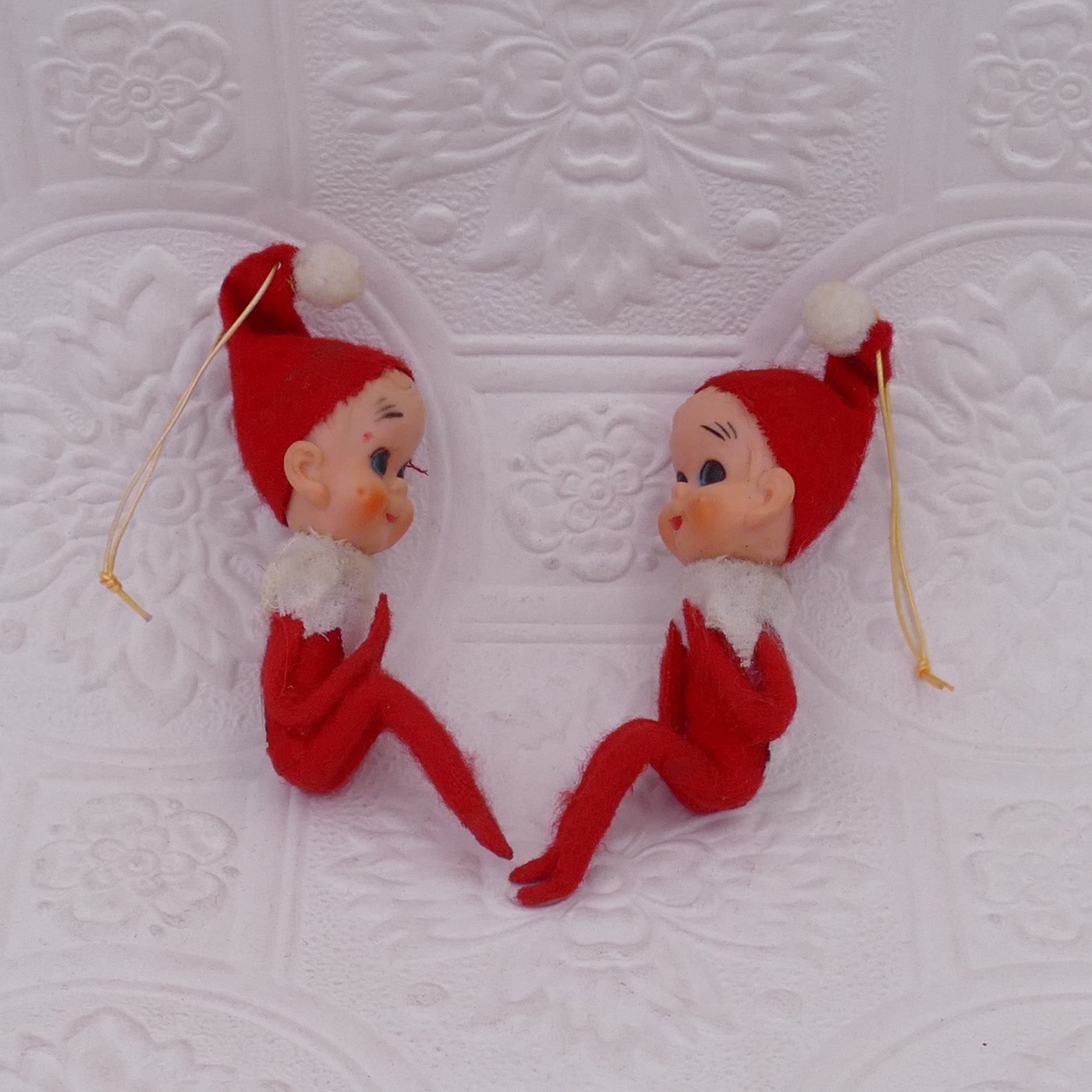 Vintage Mid-century Pair of Christmas Elf Knee-huggers - Etsy