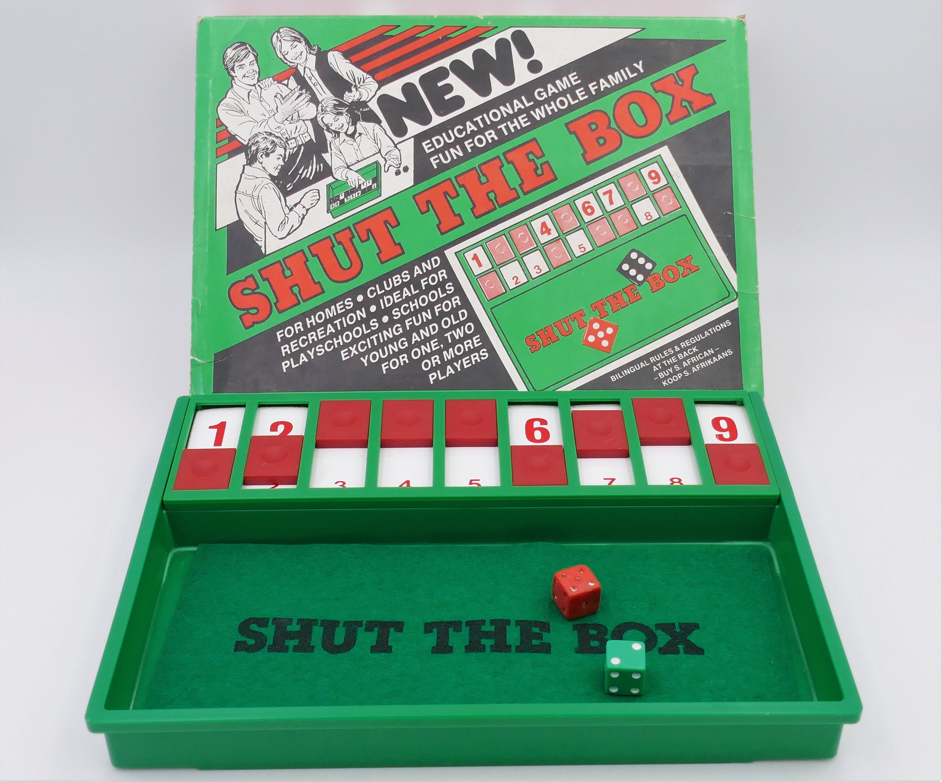 Vintage 1960's Shut the Box Dice Game Canoga Batten Down the Hatches ...