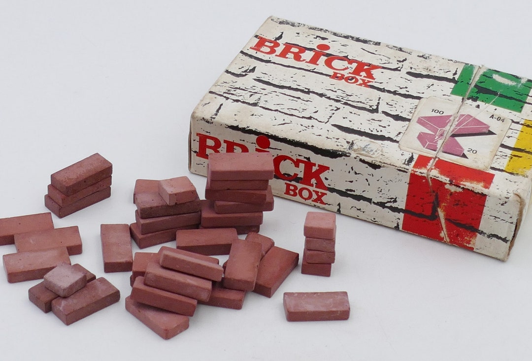 Vintage Collectable Delft Holland Brick Box Miniature Bricks Original ...