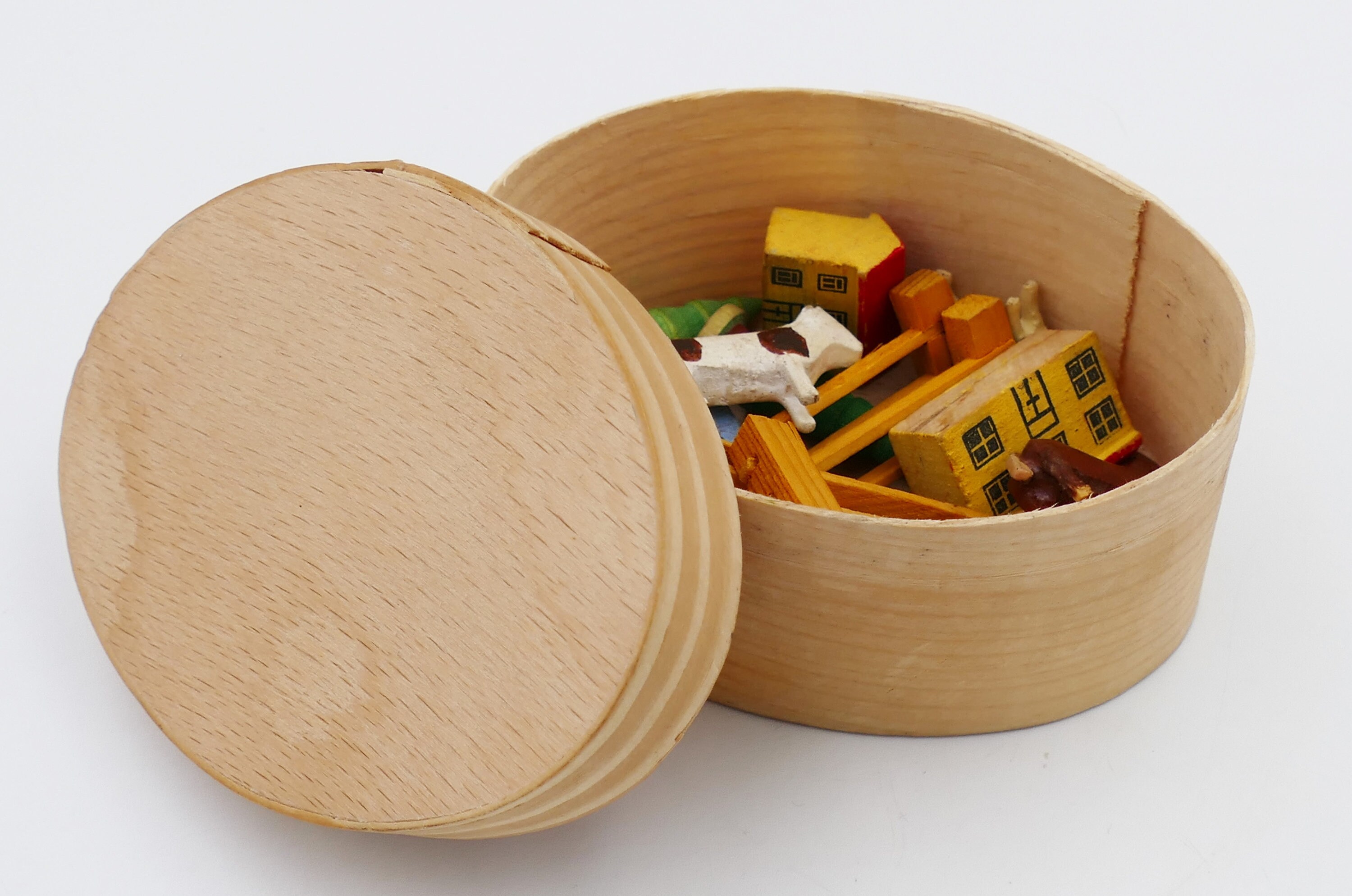 Erzgebirge Miniature Wooden Farm Animals Original Storage Box - Etsy