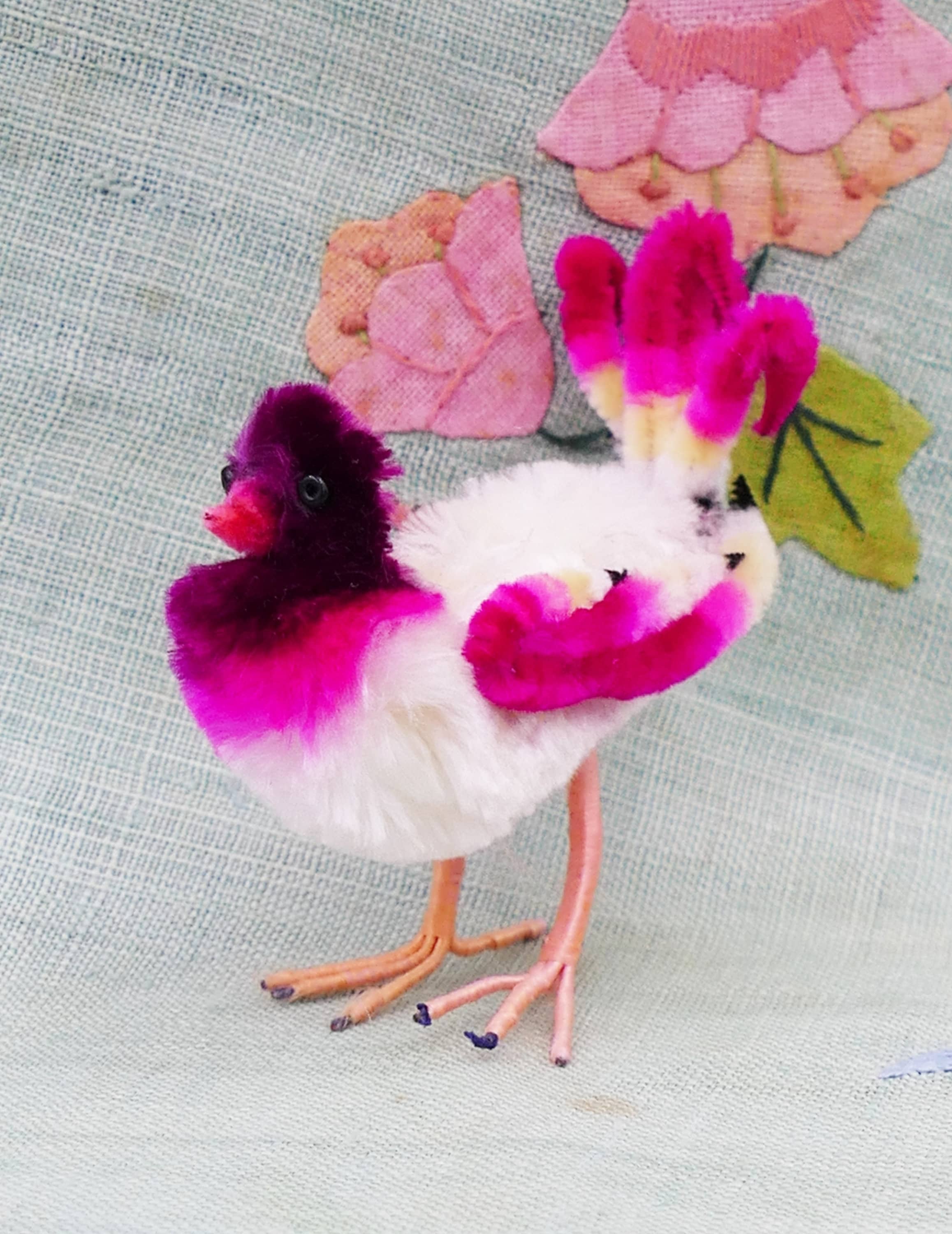 Vintage 1960's Chenille Pipe Cleaner Bird Decoration - Etsy