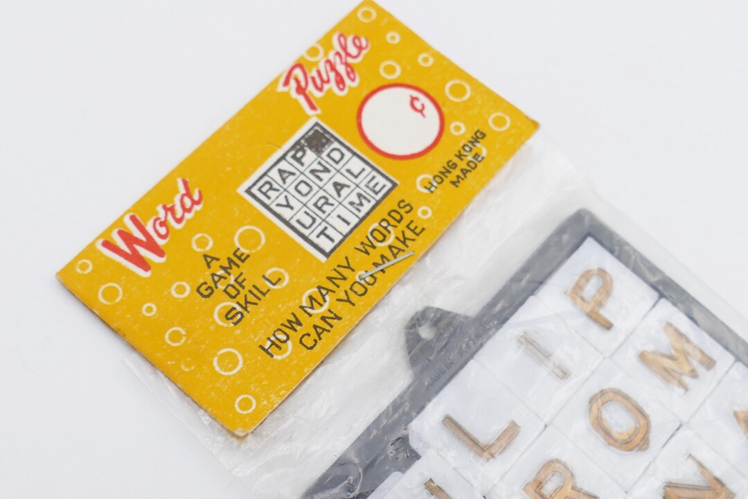 Trio of 1970's Word Slide Puzzle Novelty Toy Dexterity - Etsy