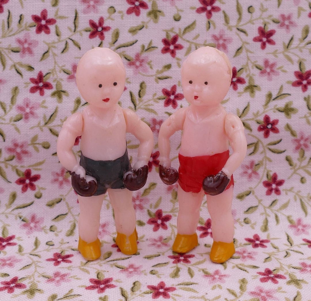 Vintage 1950's Miniature Hong Kong Hard Plastic Boxer Dolls - Etsy