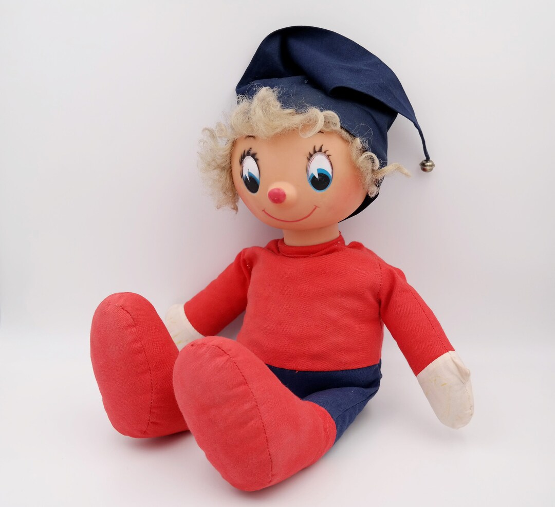 1970's Vintage Large Enid Blyton Toyland Noddy Rubber Head Soft Toy ...