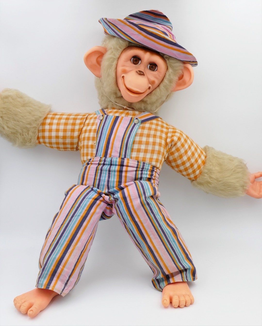 Rushton Zippy Type Rubber Face Monkey Chimp Soft Toy Large 1950's - Etsy