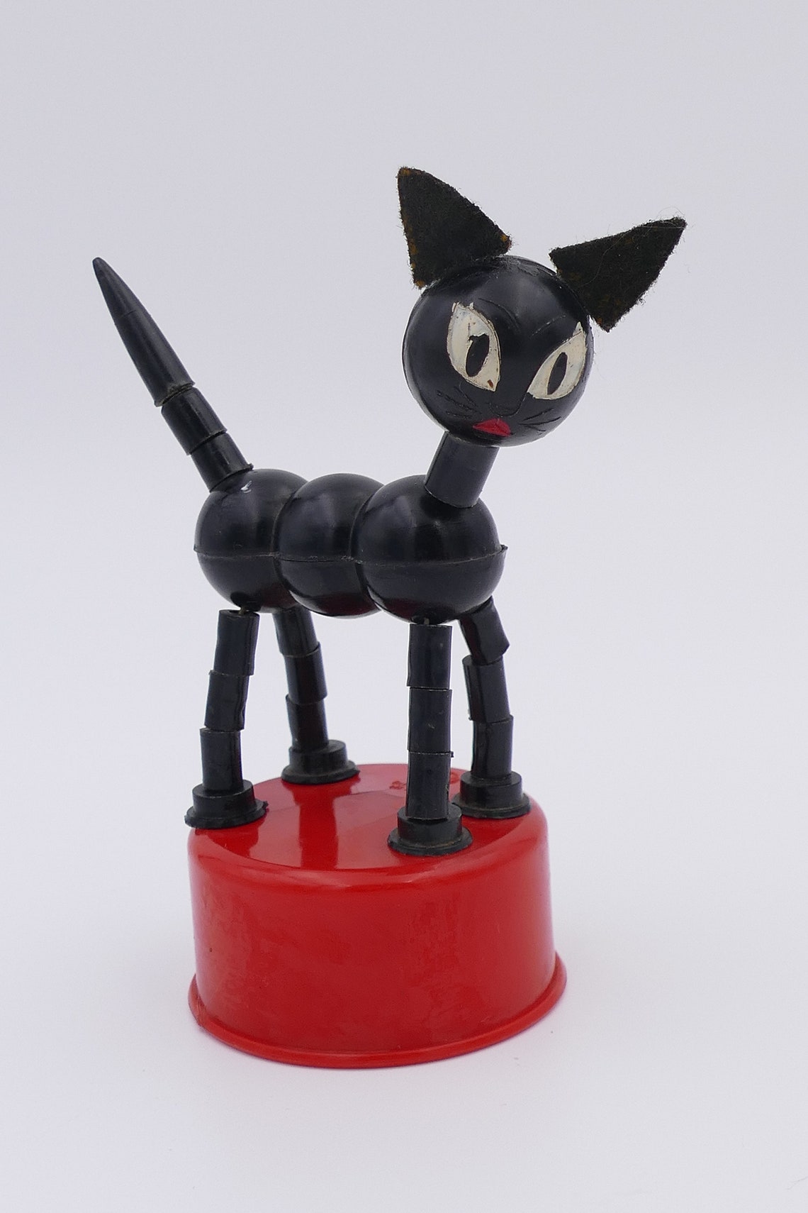 Vintage 1960's Collapsible Black Cat Collapsible Push Toy Hong Kong - Etsy