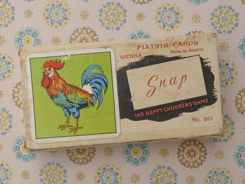 1950's Vintage Piatnik Snap Playing Cards - Etsy