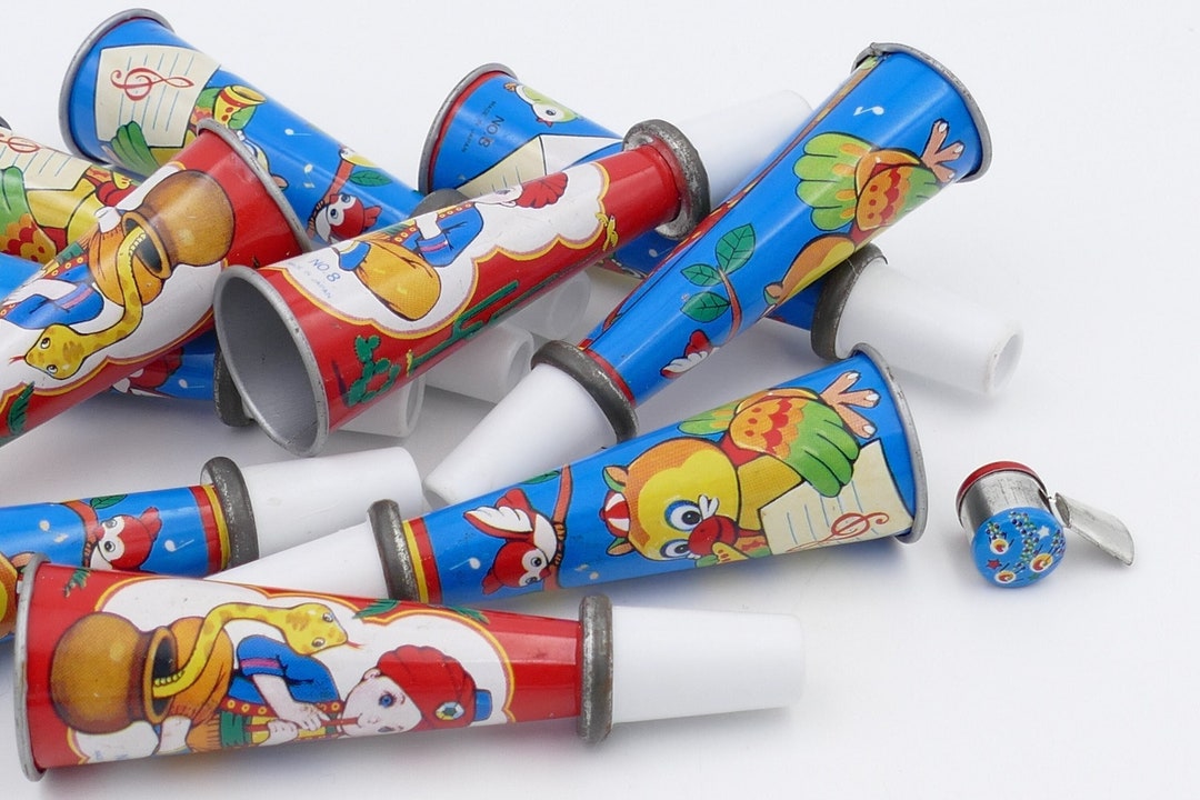Tin Litho 1950's Toy Trumpets Whistles Noisemakers Japan - Etsy