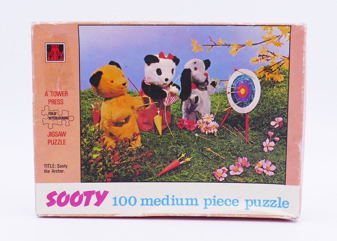 Vintage Sooty 100 Piece Board Jigsaw Puzzle Complete Original Box - Etsy