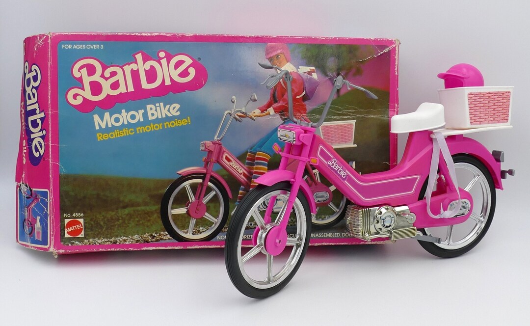 1983 Mattel Barbie Motor Bike Realistic Motor Noise Set #4856 Fashion ...