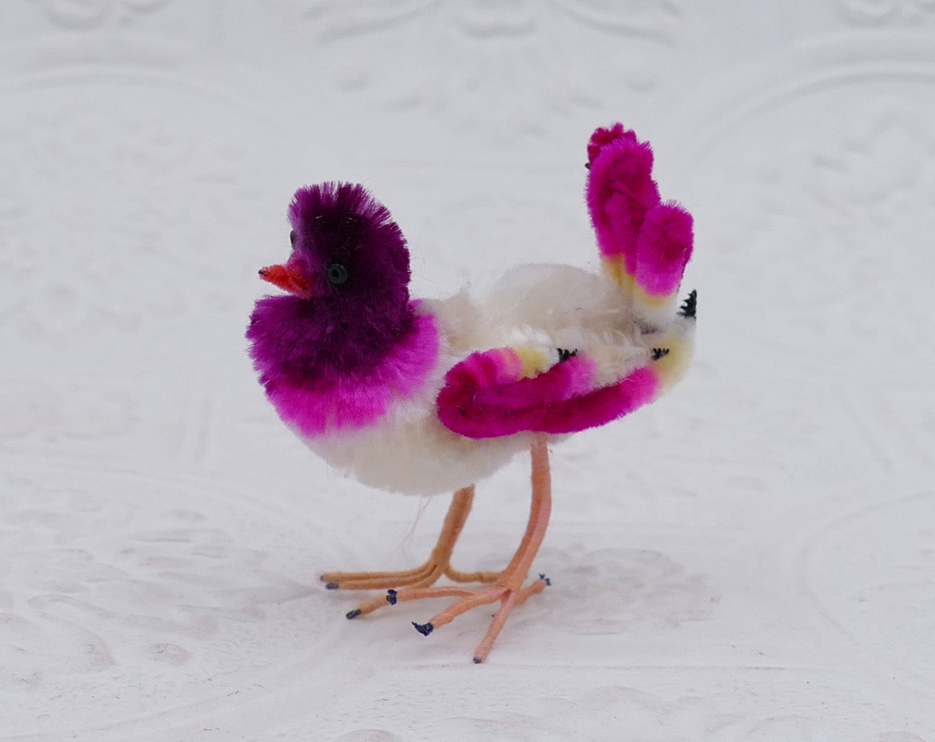 Vintage 1960's Chenille Pipe Cleaner Bird Decoration - Etsy
