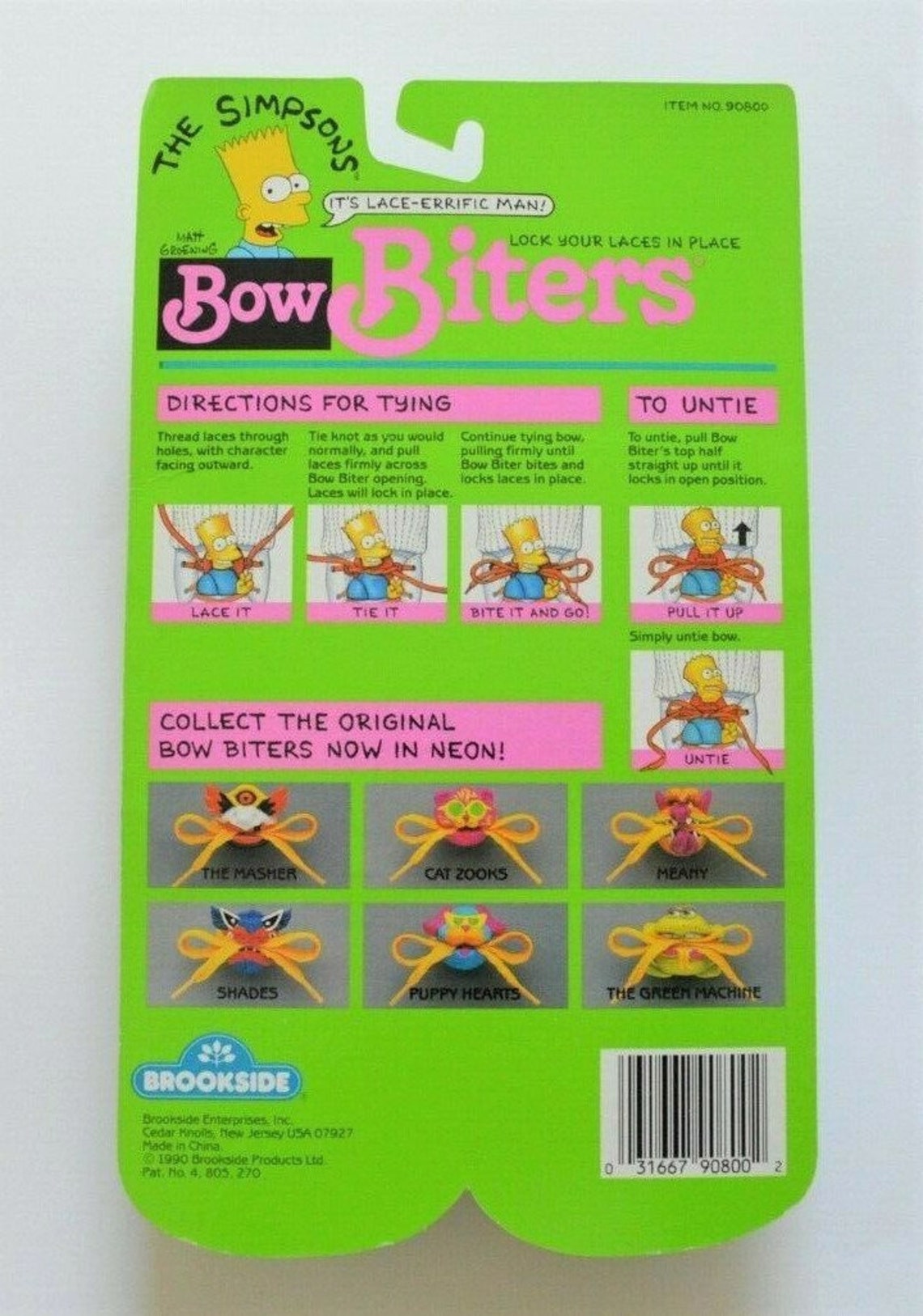 1980's Trio of the Simpsons Bart Simpson Bow Biters - Etsy