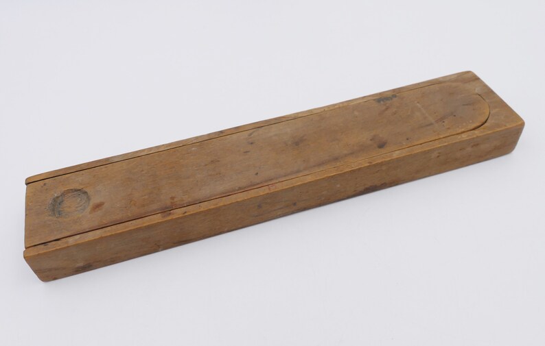 1940's Antique Wooden Sliding Lid Pencil Case Crayon Box - Etsy