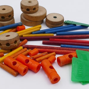 Vintage 1979 Gabriel Tinkertoy Building Construction Toy Set Original ...