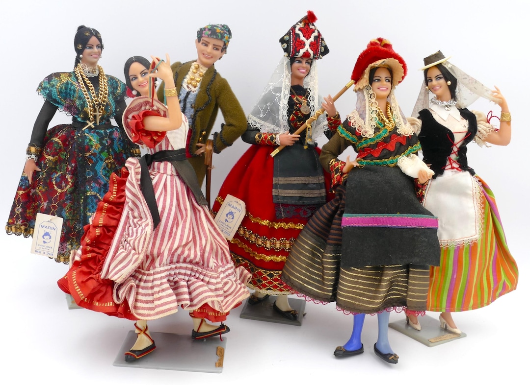 Vintage Spanish Marin Chiclana Folk Art Costume Dolls - Pick and Choose ...