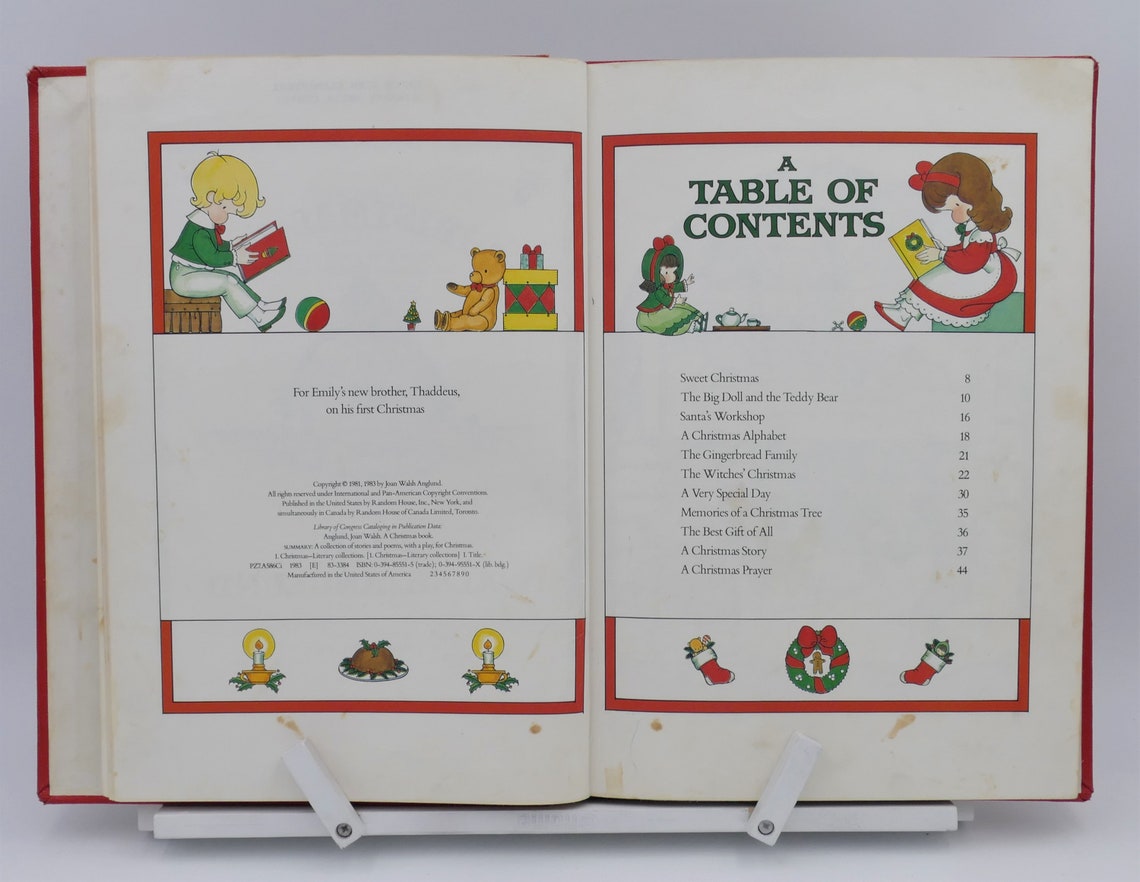 Vintage 1983 A Christmas Book Joan Walsh Anglund - Etsy