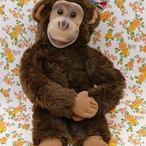 Vintage Chimpanzee Monkey Ape Plush Soft Toy Large Size Super Toys ...