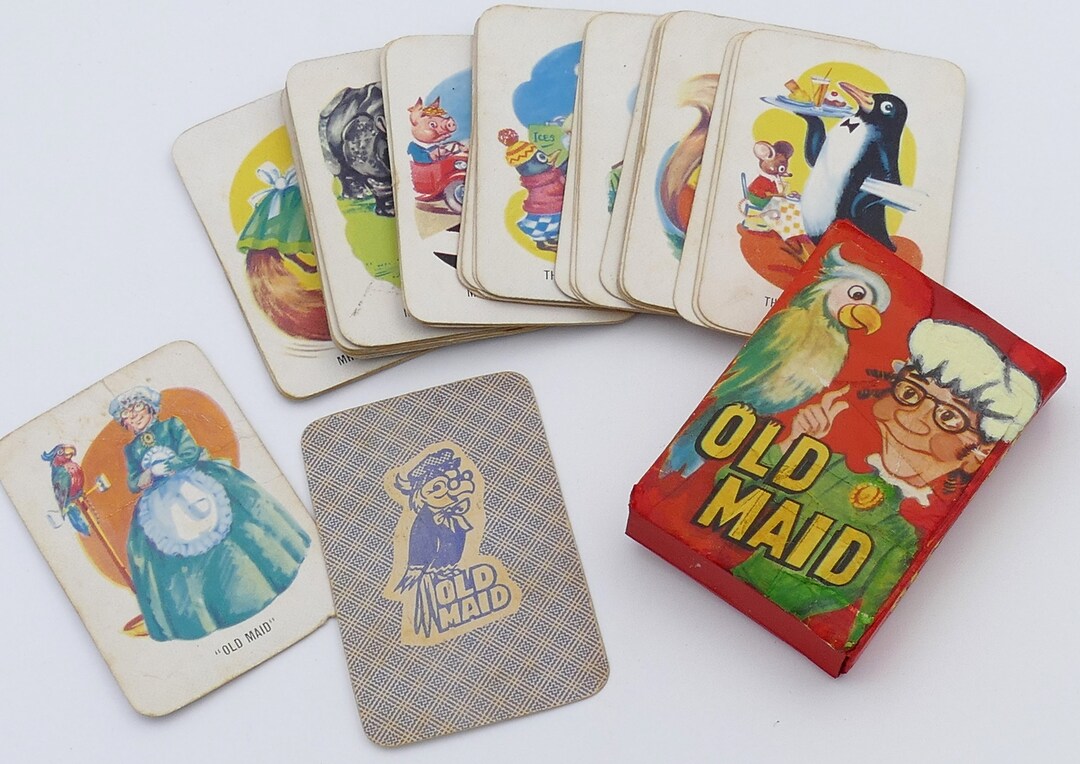 1950's Old Maid Playing Card Game Complete Original Box Tower Press - Etsy