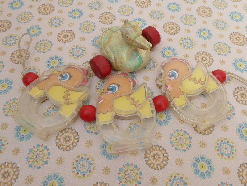 1960's Vintage Baby Toy Squeaky Toy Rattle Lot - Etsy
