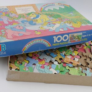 1989 Vintage Hasbro My Little Pony 100 Piece Board Jigsaw Puzzle ...