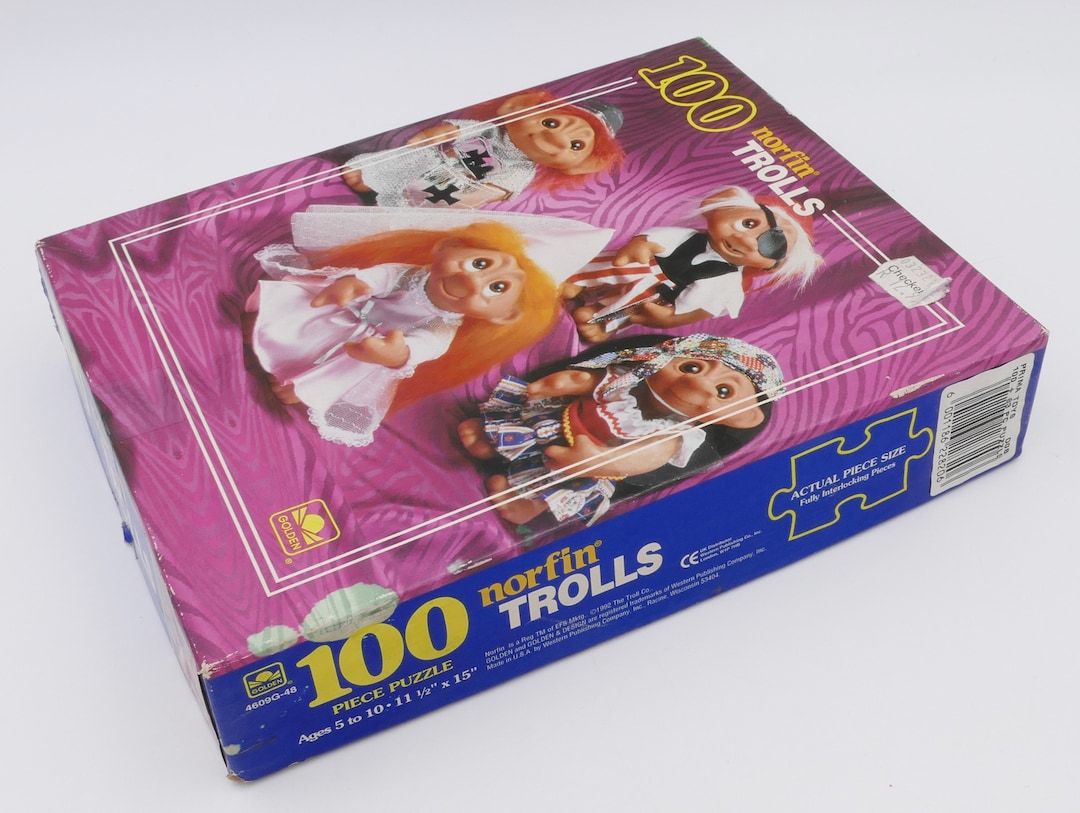 1992 Vintage Norfin Troll 100 Piece Board Jigsaw Puzzle Complete ...