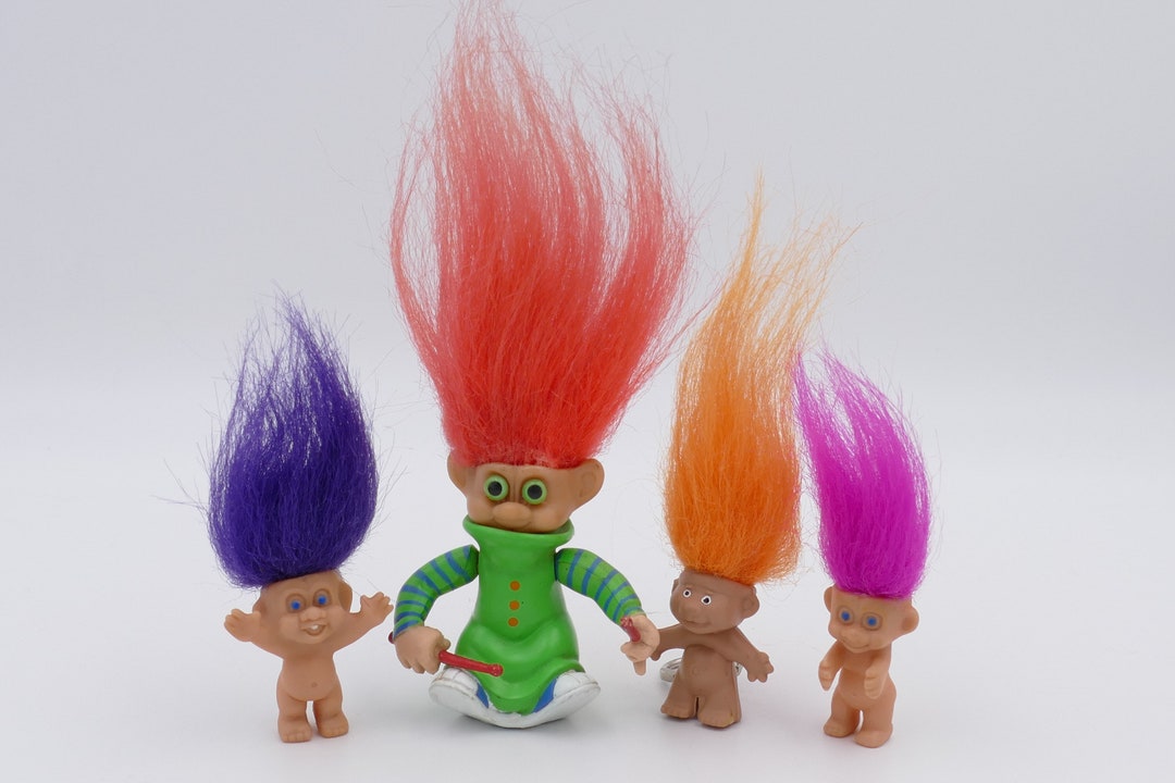 Collection of Vintage Novelty Toy Troll Figurines - Etsy