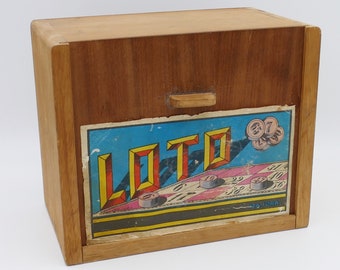 French Bingo Game, Vintage Lotto Set, Vintage Bingo Cards, Wooden ...