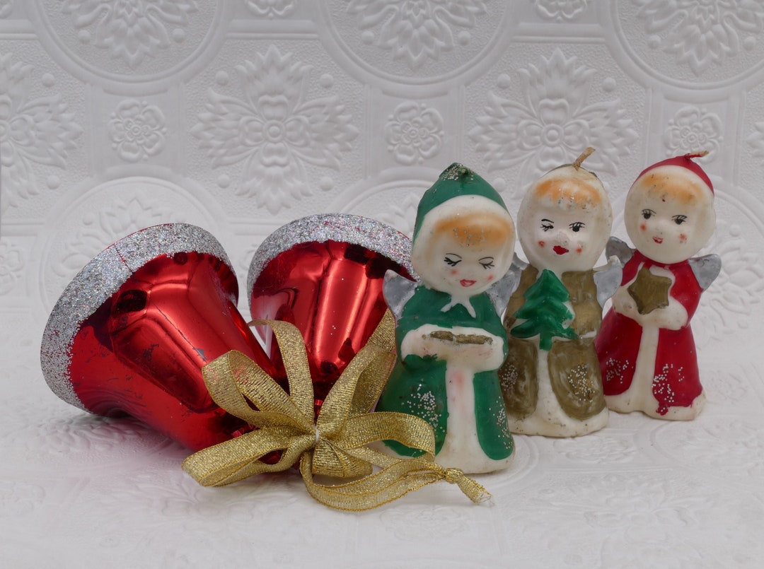 Vintage Christmas Candle Jingle Bell Decoration Lot - Etsy