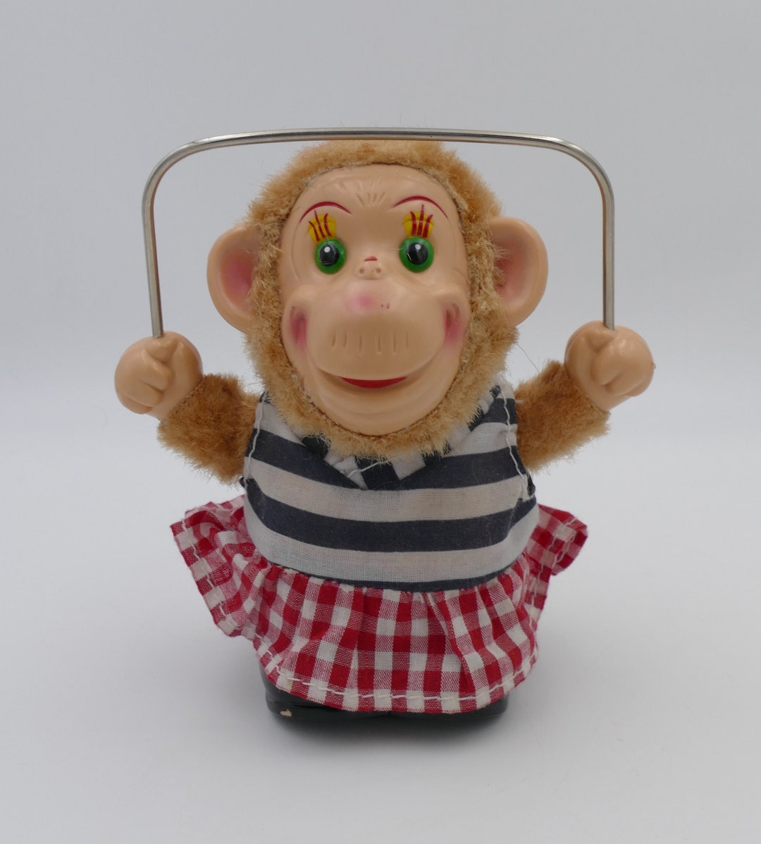 Vintage Battery Operated Rope Jumping Ape Chimp Monkey Collectable Toy ...