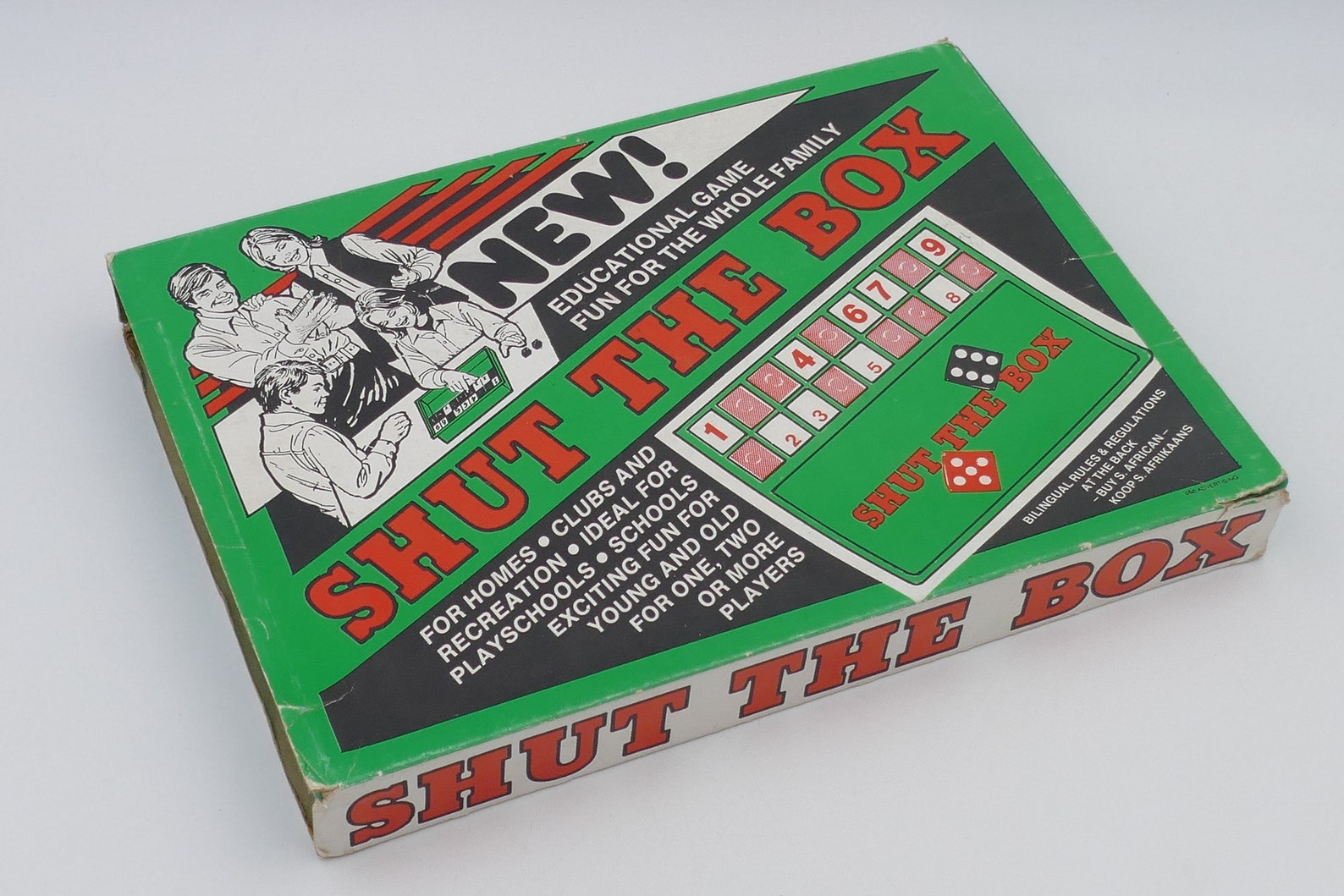 Vintage 1960's Shut the Box Dice Game Canoga Batten Down the Hatches ...