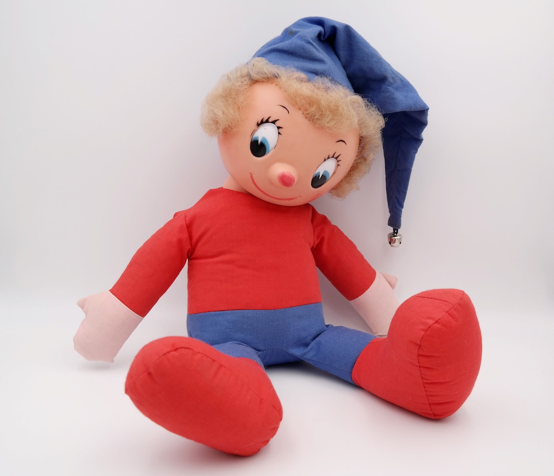 1970's Vintage Large Enid Blyton Toyland Noddy Rubber Head Soft Toy ...