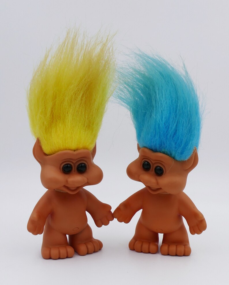 Pair of Original I.T.B. Chubby Cheek Troll Toy Figurines - Etsy