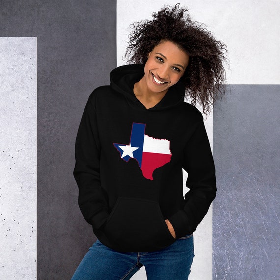 Texas State Gift Souvenir Texas Flag State Outline Hoodie | Etsy