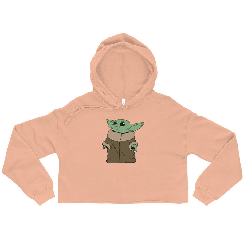 Vintage Funny Baby Yoda Crop Hoodie - Etsy