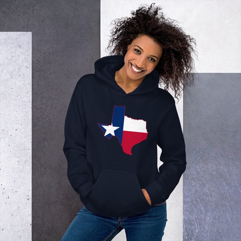 Texas State Gift Souvenir Texas Flag State Outline Hoodie | Etsy