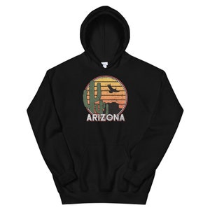 Arizona State Gift Souvenir | Retro Arizona Cactus unisex Hoodie - Etsy