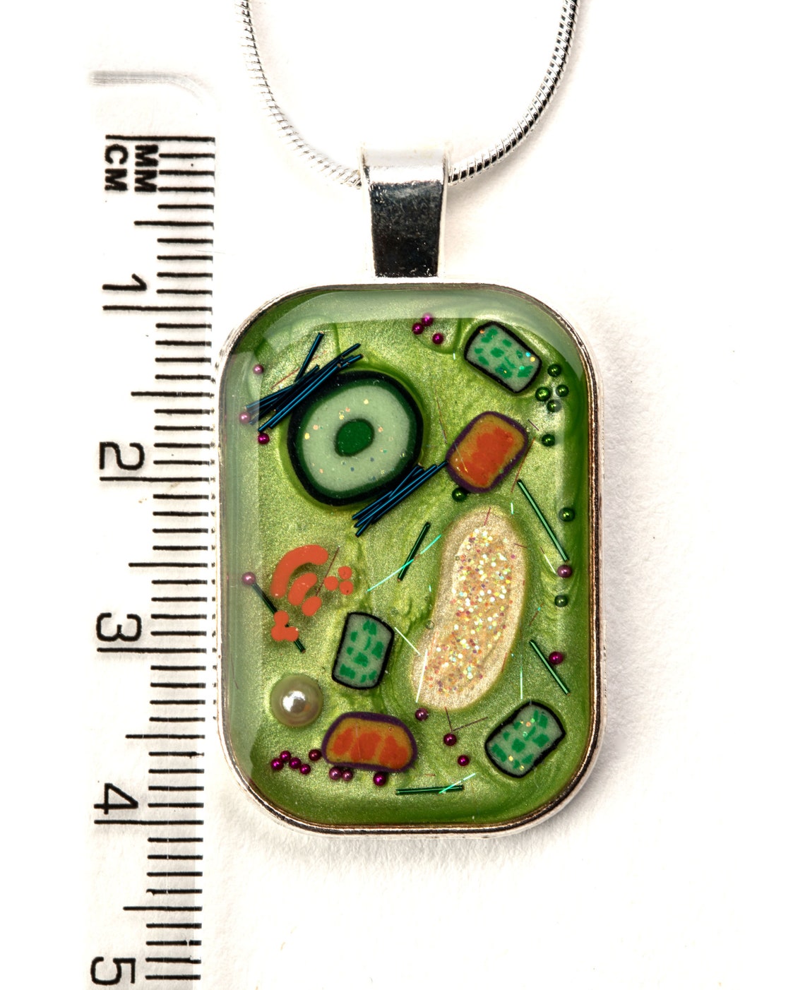 MINI Plant Cell Pendant Necklace - Art Necklace, Biology Jewellery ...